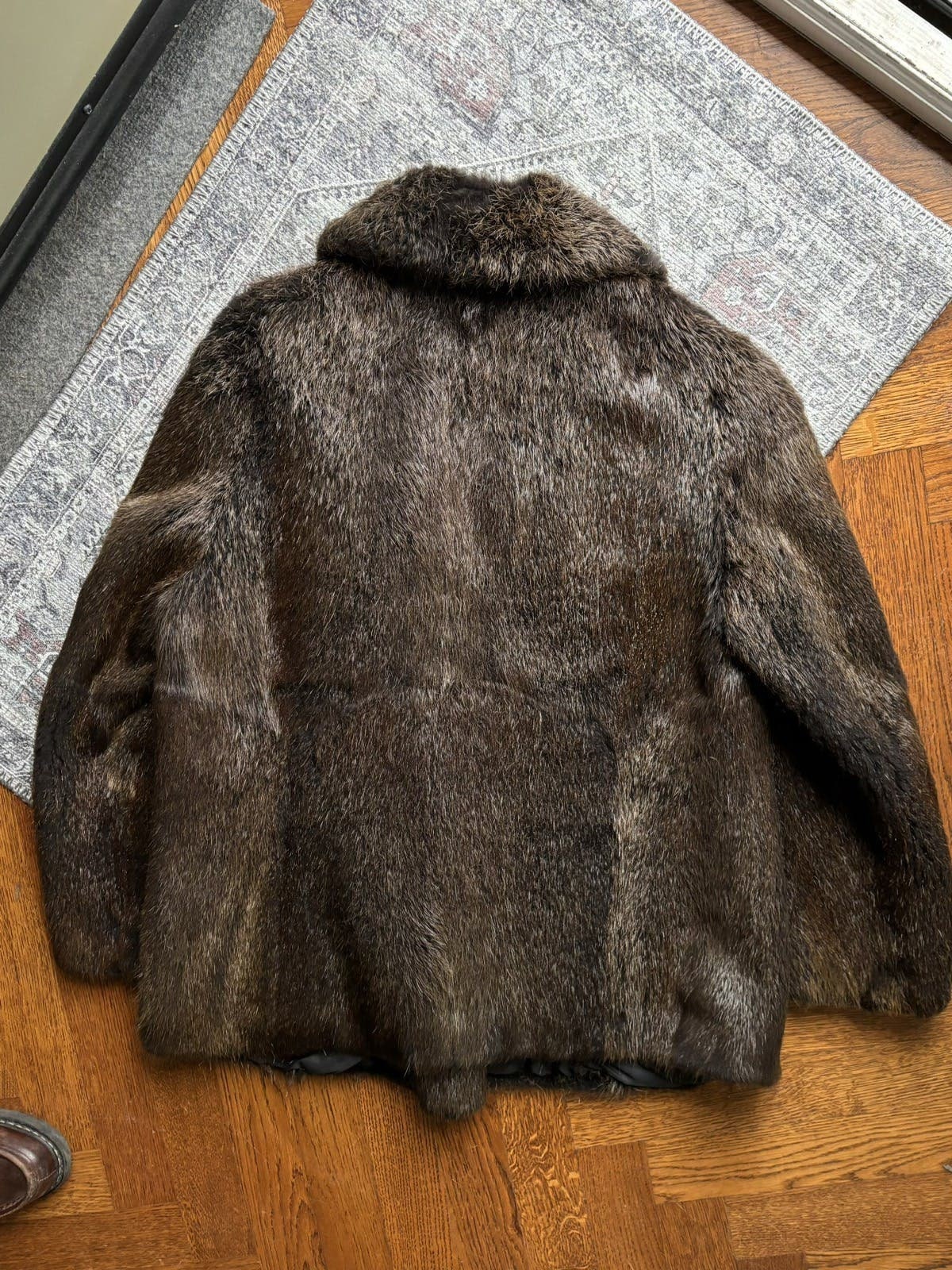 Vintage Fur Coat Mink Fur Beaver Fur Otter Fur Driving Blazer Peacoat M ...