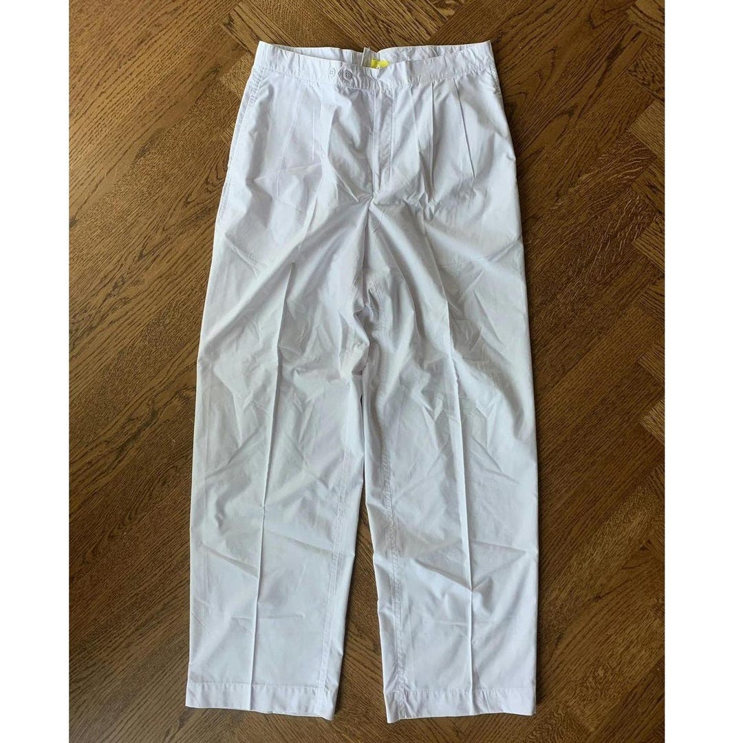 Vintage Pleated Trousers 90s White Dress Pants Formal Prep Vintage ...