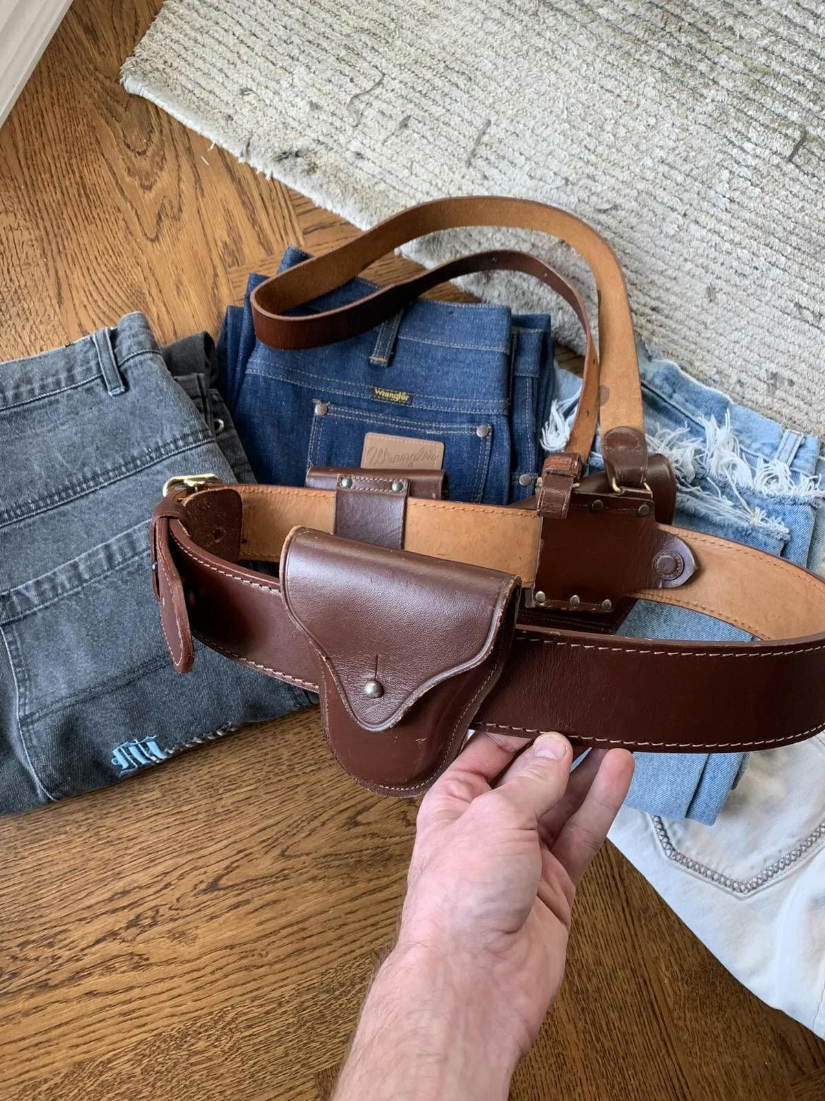 Vintage RCMP Gun & Ammo Utility Belt Heavy Duty Police Armour Royal ...