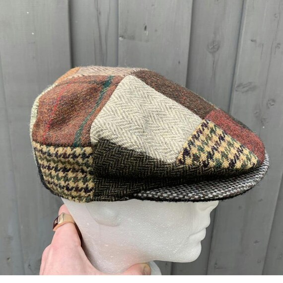 Vintage Hanna Hats Donegald Tweed Flat Cap Irish Patc… - Gem