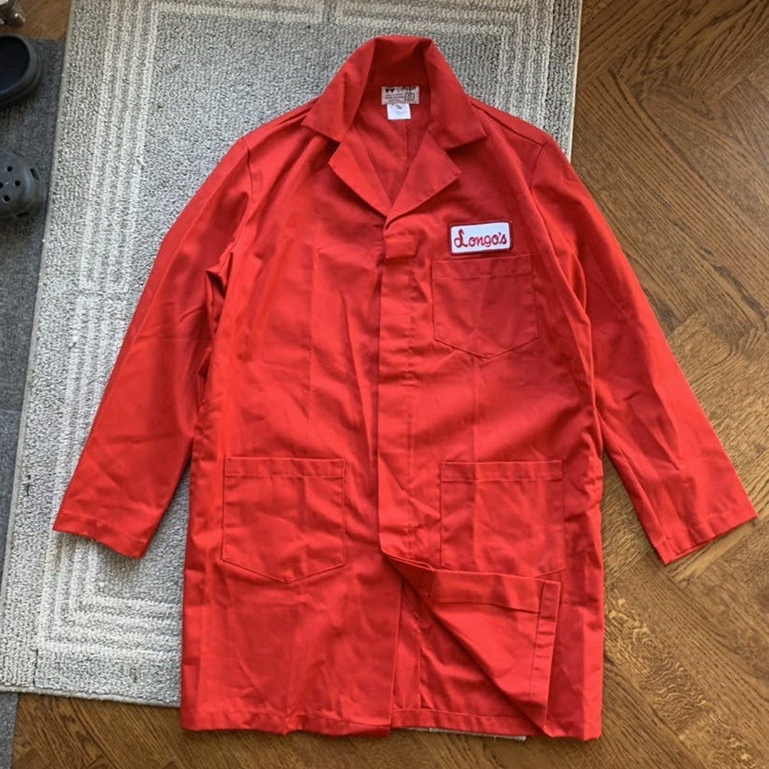 1980s Butchers Chore Coat Vintage Lab Doctor Long Work Jacket Vintage ...