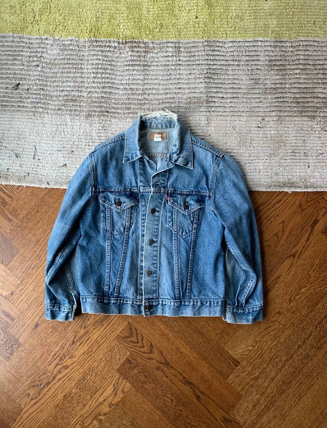80s Vintage Levis Type 3 Denim Jacket 557 Trucker 70s Big E 1980s Type ...