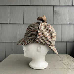 Vintage Tweed Deerstalker Hat Sherlock Holmes Hat Detective Hat England ...