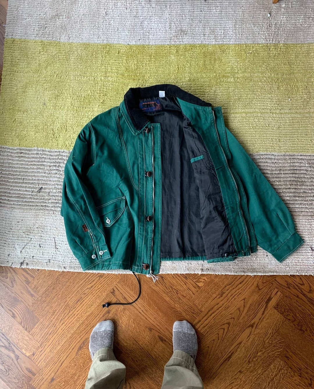 90s Vintage D-lo Oversized Green Denim Jacket Gangsta Rap 1990s Hiphop ...