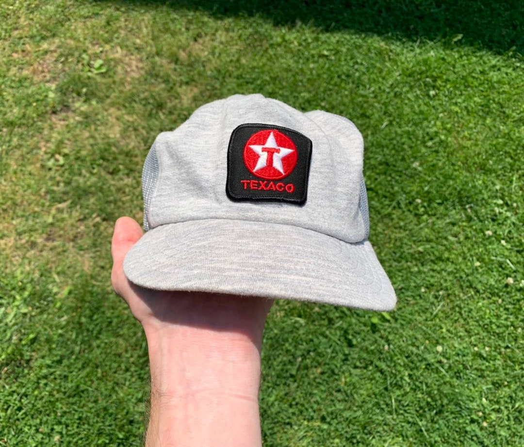Vintage Grey Texaco Trucker Hat Cotton VNTG Snapback 80s 90s Mesh Back ...