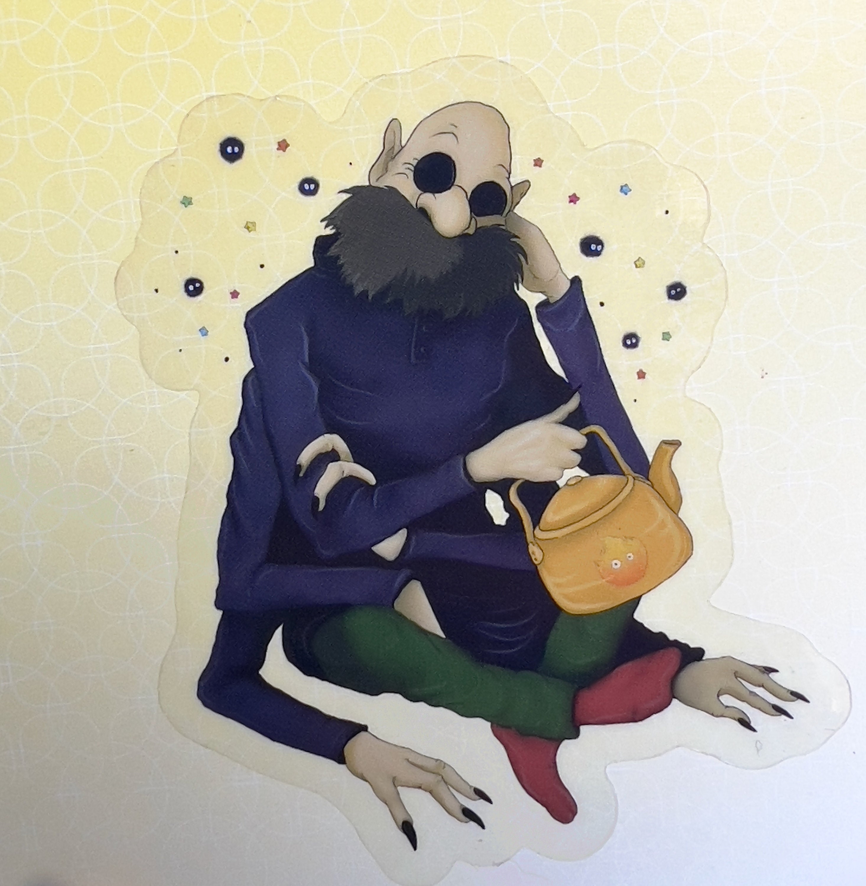 Spirited Away Kamaji Clear/transparent Sticker 3x3.6 In - Etsy