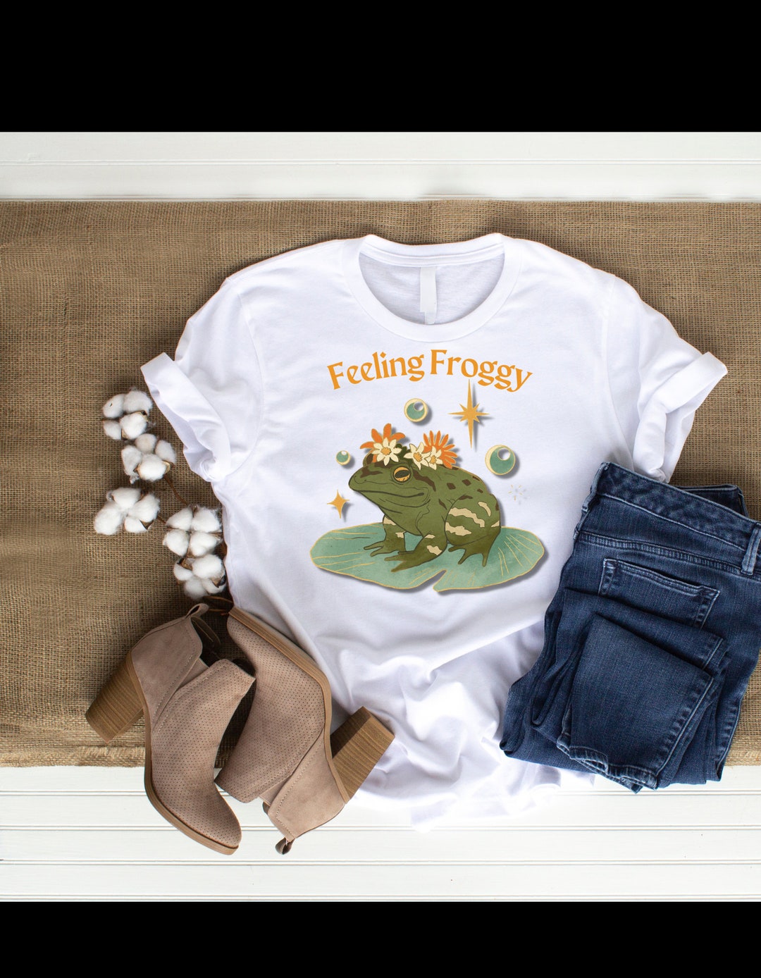 Feeling Froggy SVG PNG | Cottagecore Frog Shirt Design for Cricut ...
