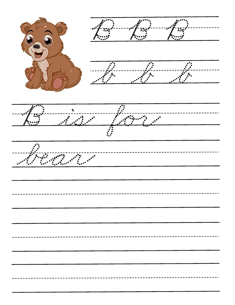 Printable Learning to Write Tracing Cursive and Print A to Z - Etsy