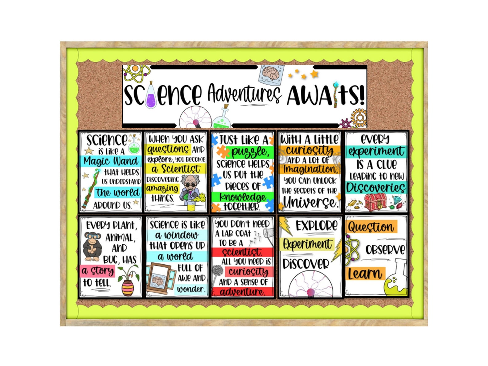 Science Décor Bulletin Board Classroom Posters | Inspirational | Back ...