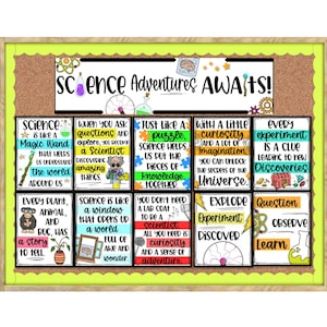 Science Décor Bulletin Board Classroom Posters | Inspirational | Back ...