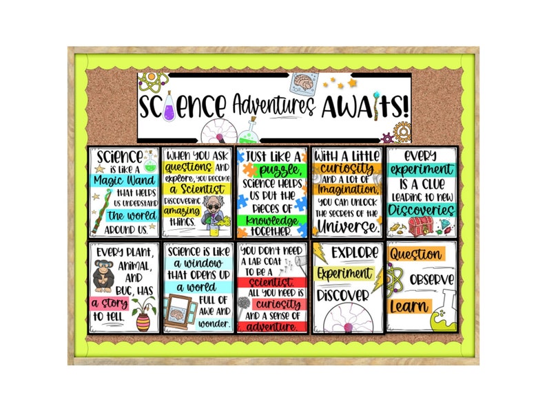 Science Décor Bulletin Board Classroom Posters | Inspirational | Back ...
