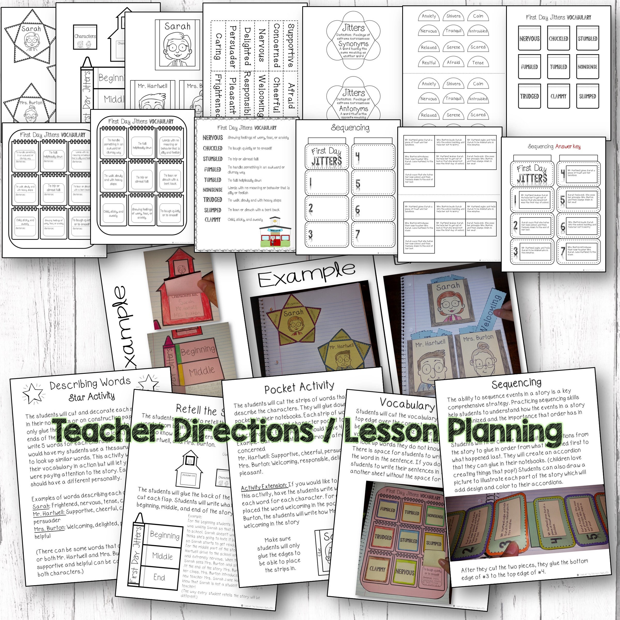 First Day Jitters Activities to Go Along With the Book Interactive ...