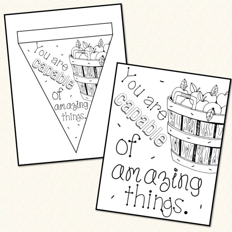 Kids Growth Mindset Coloring Banners Pennants & Posters Stress ...