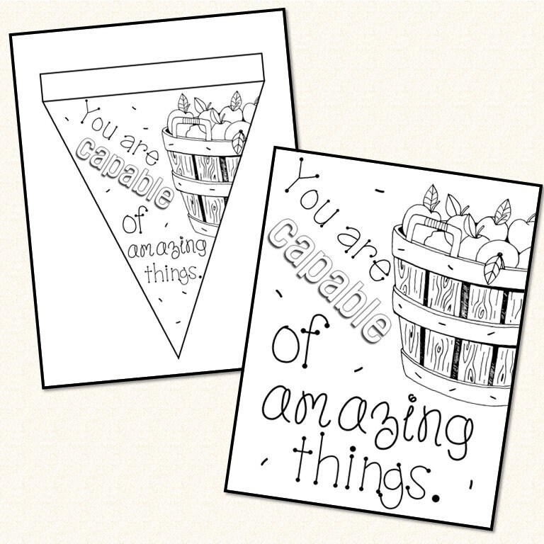 Kids Growth Mindset Coloring Banners Pennants & Posters Stress ...