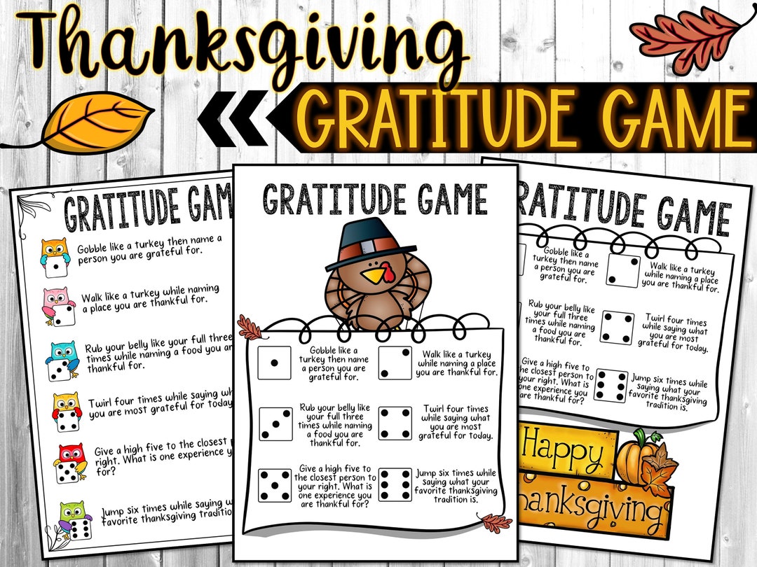 Thanksgiving Gratitude Game, Thanksgiving Conversation Starters ...