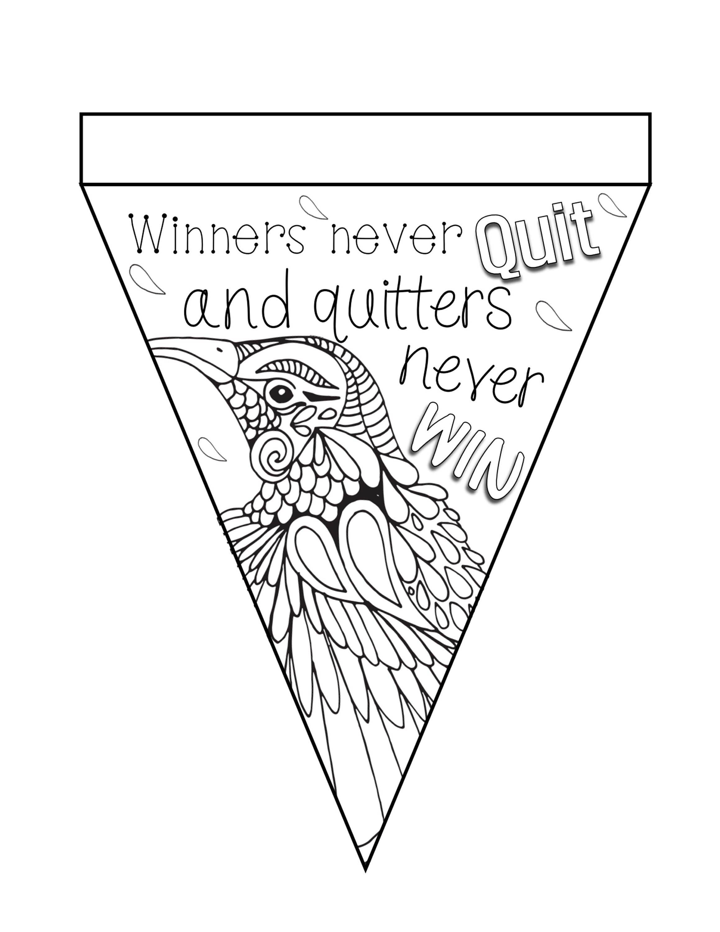 Growth Mindset Coloring Banners Pennants Stress Management Digital ...
