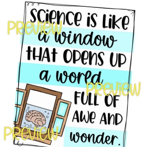 Science Décor Bulletin Board Classroom Posters | Inspirational | Back ...