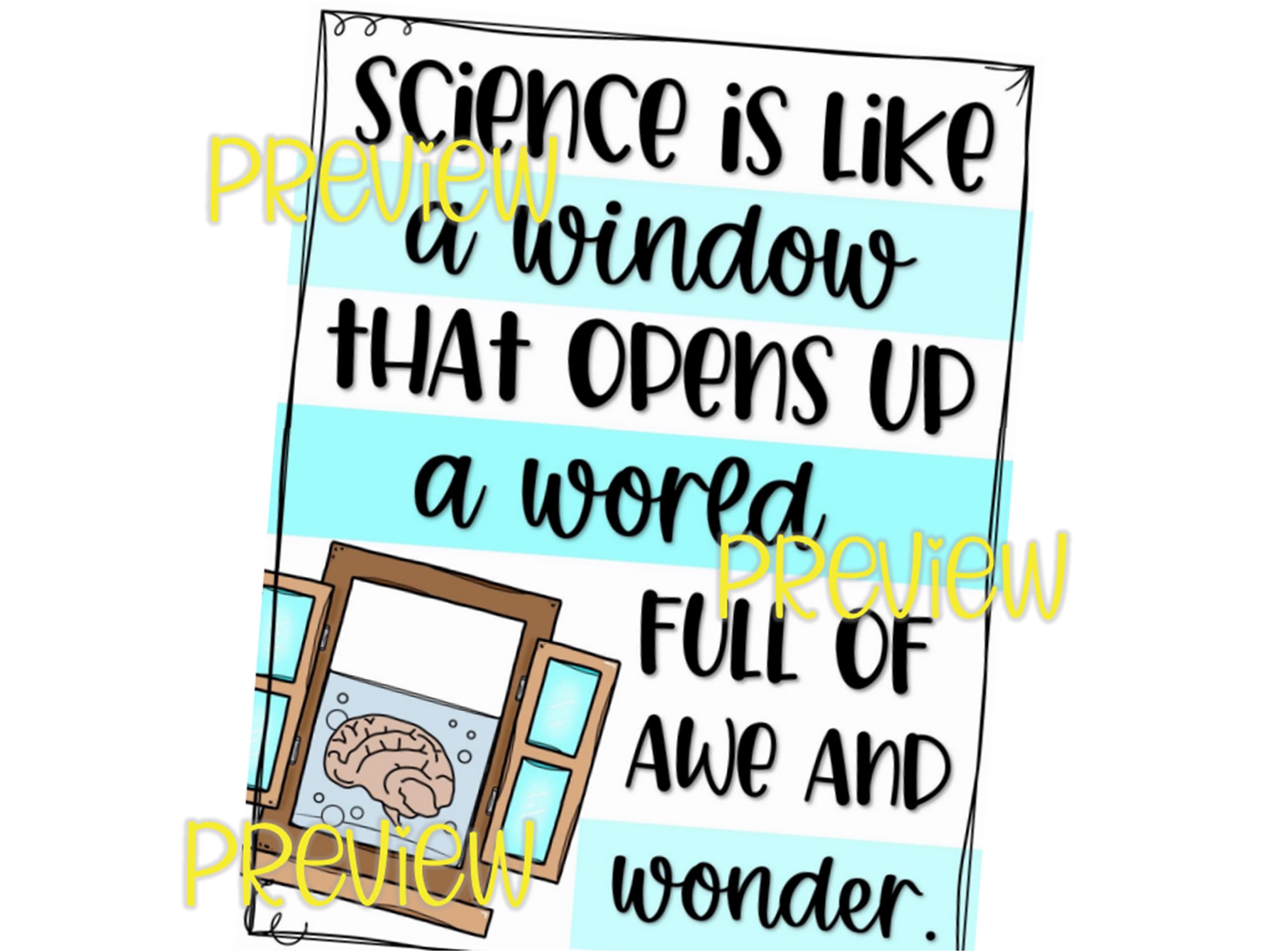 Science Décor Bulletin Board Classroom Posters | Inspirational | Back ...