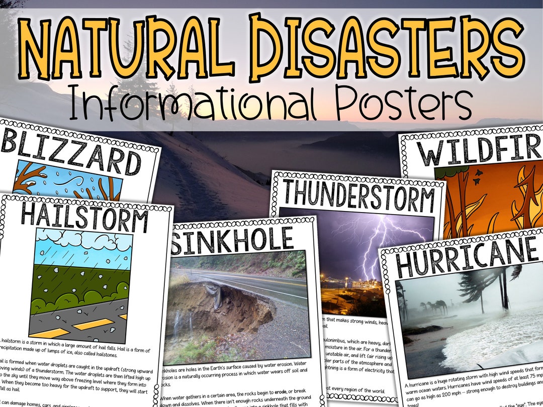 Natural Disasters & Extreme Weather – Informational Posters | 3 ...