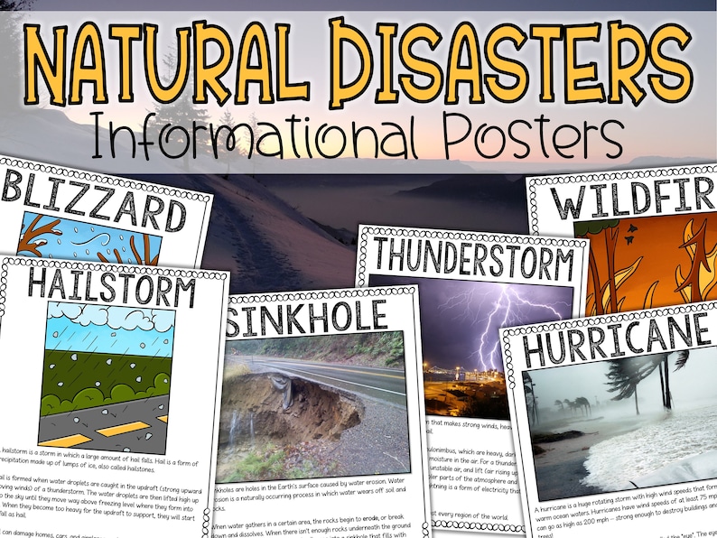 Natural Disasters & Extreme Weather – Informational Posters | 3 ...