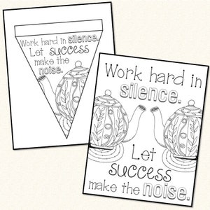Kids Growth Mindset Coloring Banners Pennants & Posters Stress - Etsy