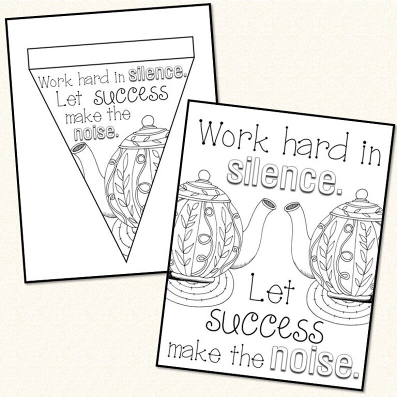 Kids Growth Mindset Coloring Banners Pennants & Posters Stress ...