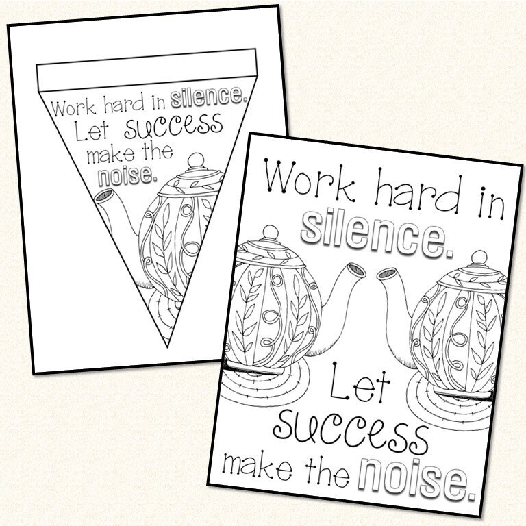 Kids Growth Mindset Coloring Banners Pennants & Posters Stress ...