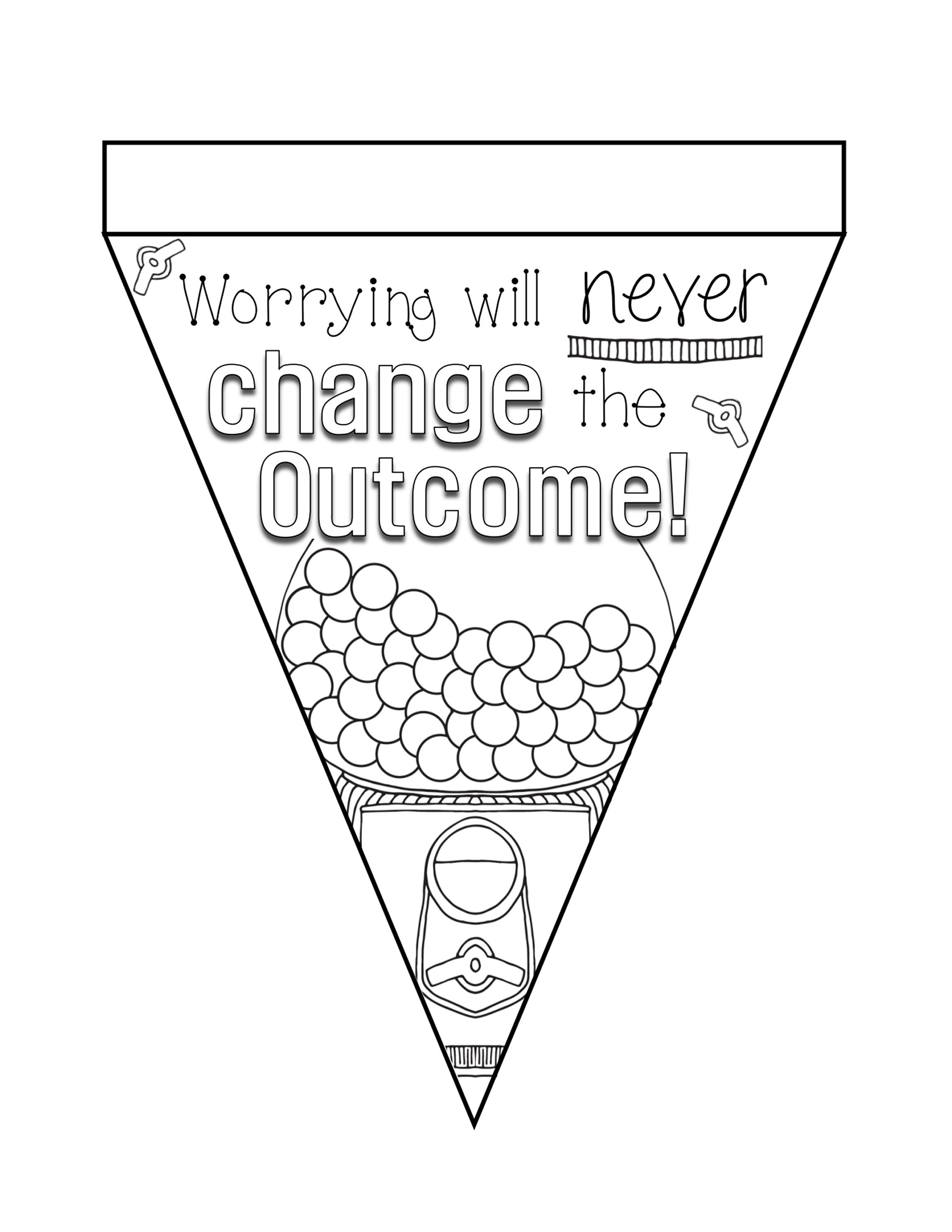 Growth Mindset Coloring Banners Pennants Stress Management Digital ...