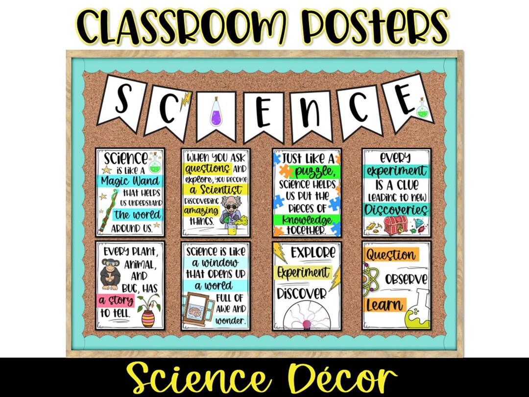 Science Décor Bulletin Board Classroom Posters | Inspirational | Back ...
