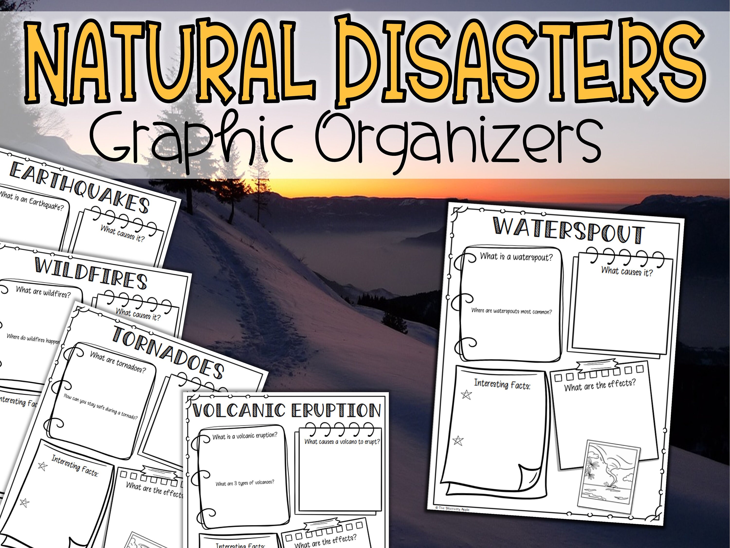 Natural Disasters & Extreme Weather – Graphic Organizers | Homeschool ...