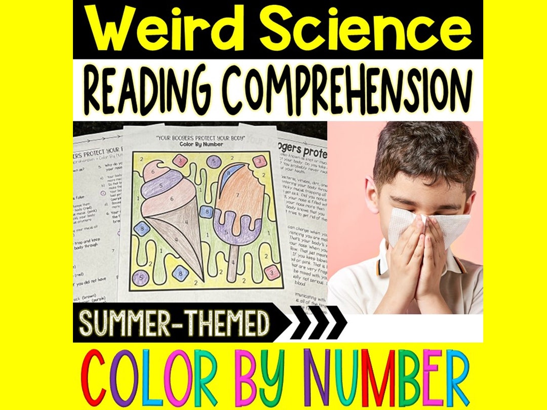Weird "gross" Science Reading Comprehension | Color by Number | Summer ...