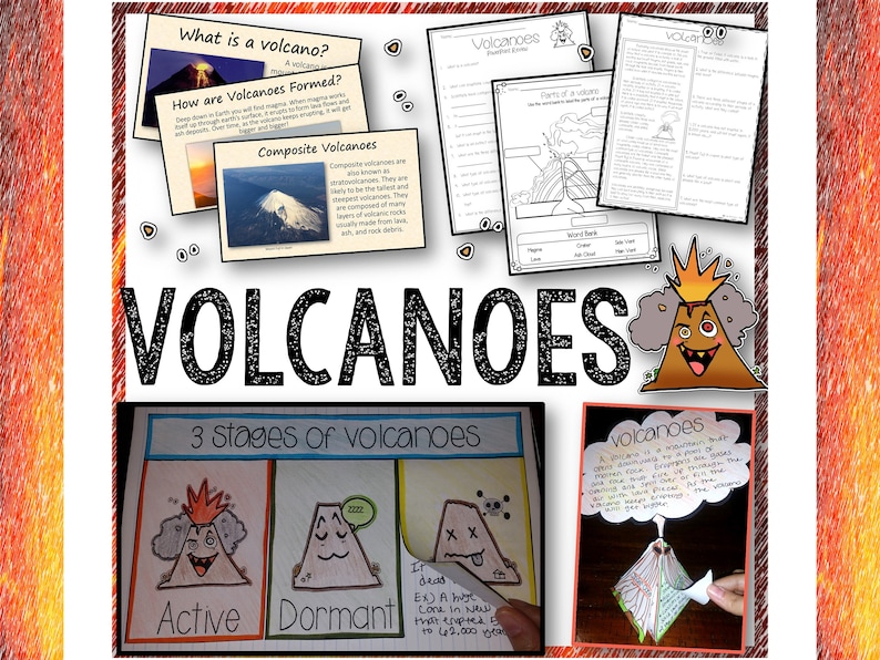 Volcanoes Unit Bundle Study - Printables, Acitivites, Editable ...