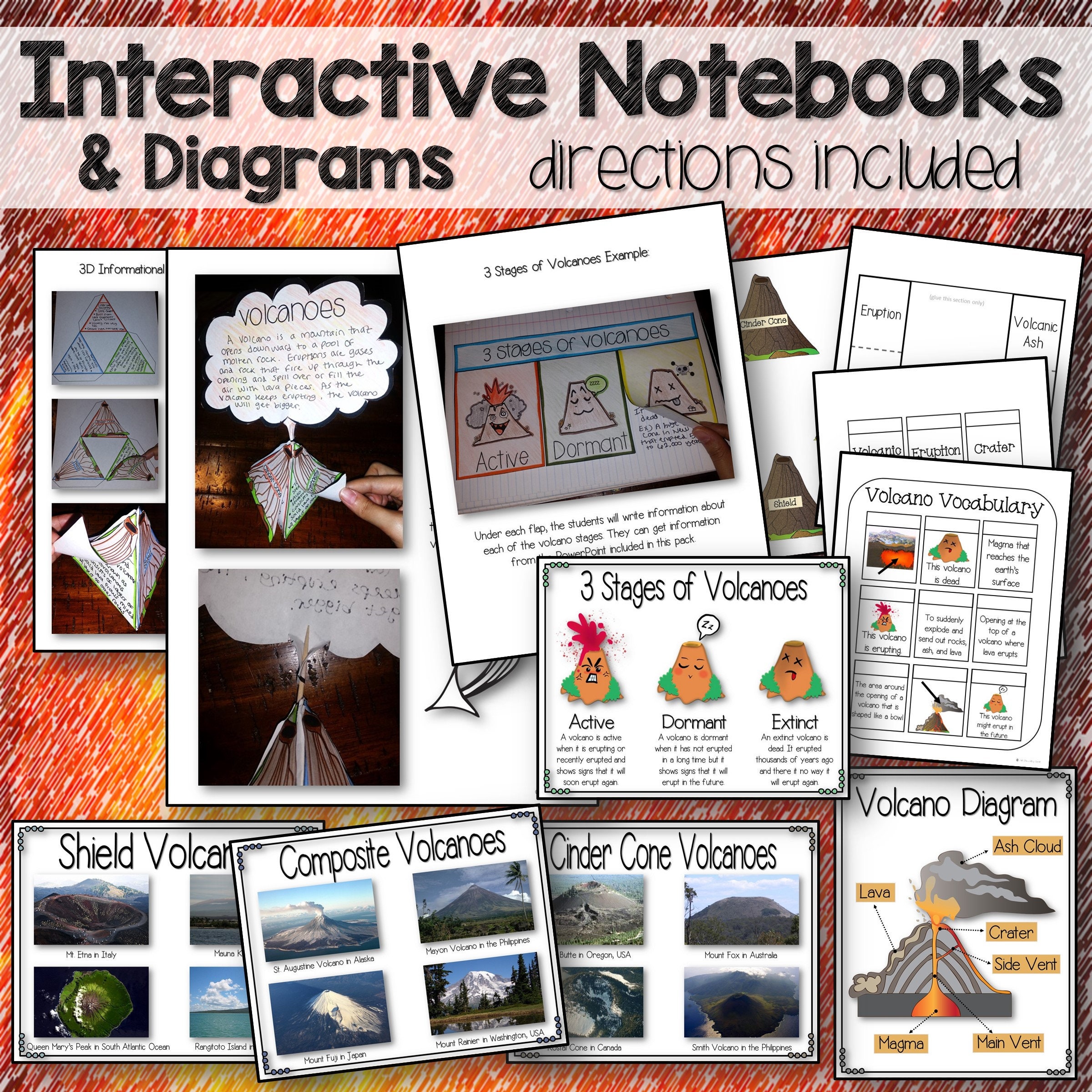Volcanoes Unit Bundle Study - Printables, Acitivites, Editable ...