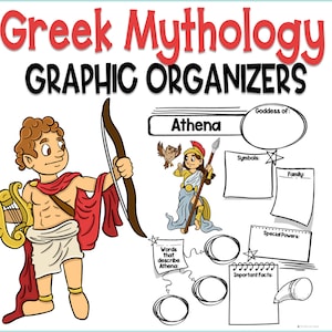 Greek Gods and Goddesses Research Graphic Organizers Greek Mythology ...