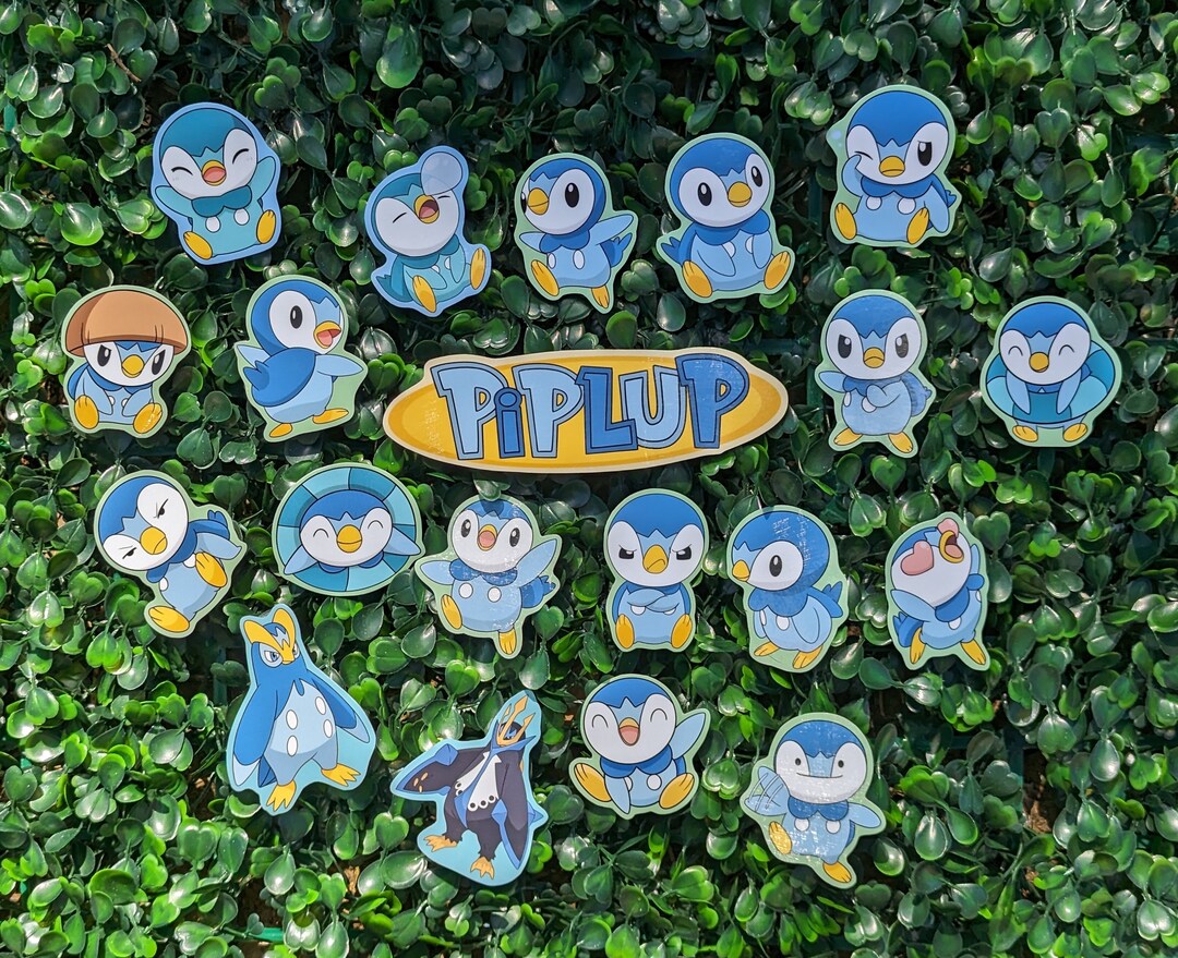 Piplup Pokemon Sticker Pack 20pc - Etsy