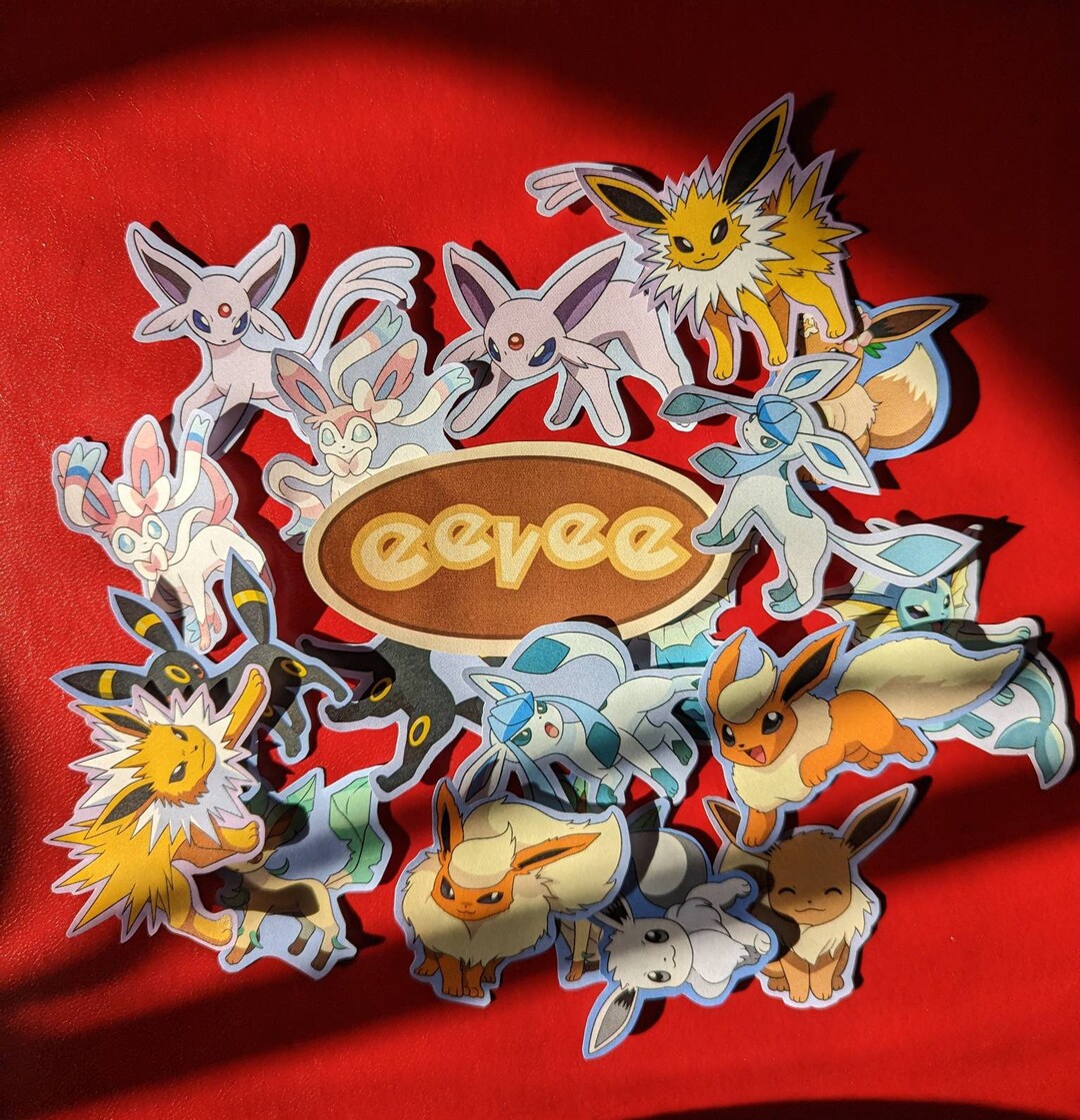Eevee Pokémon Sticker Pack 20 Pc - Etsy