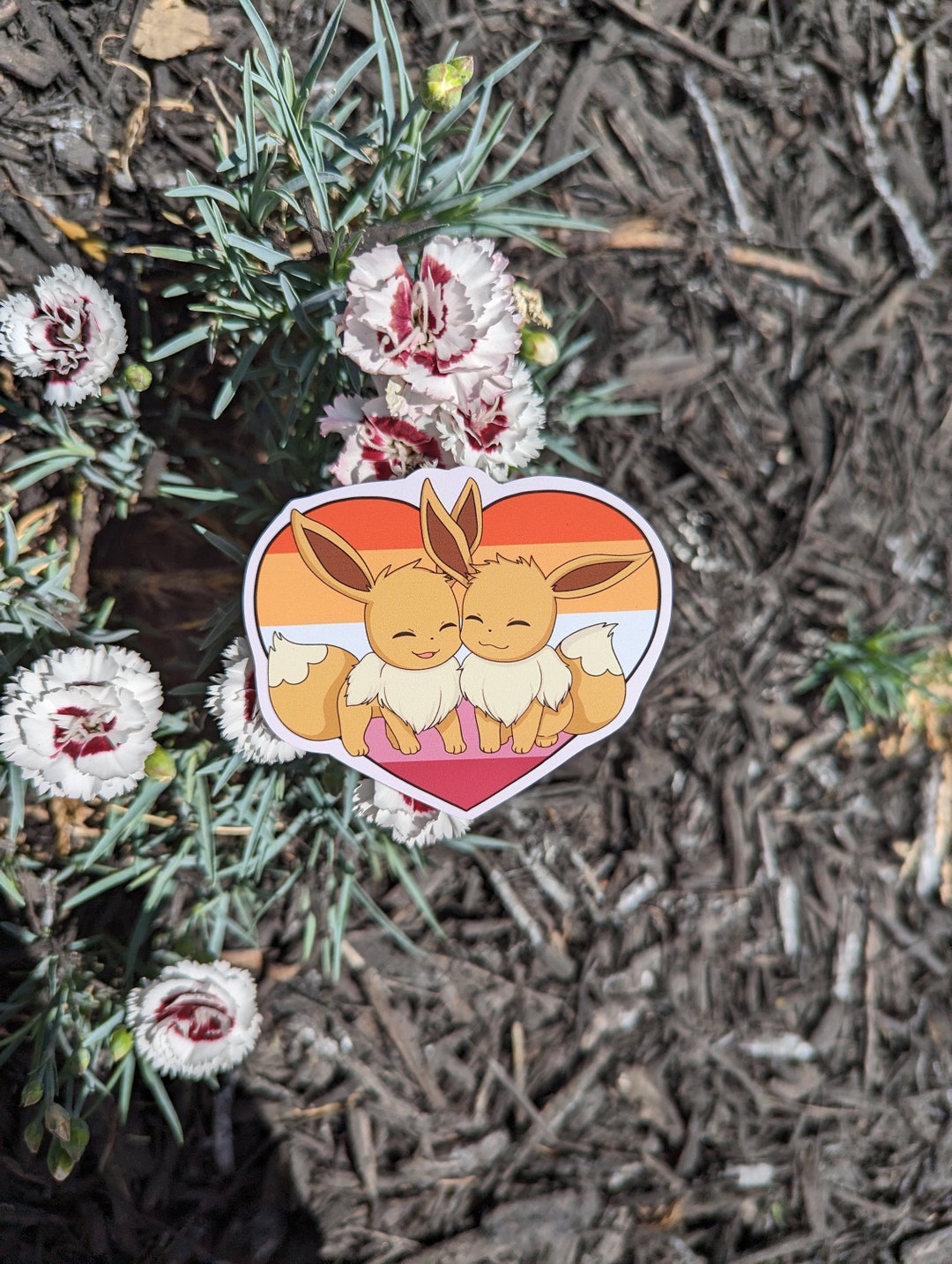 Pride Eevee Wlw Couple Stickers - 2pc - Etsy