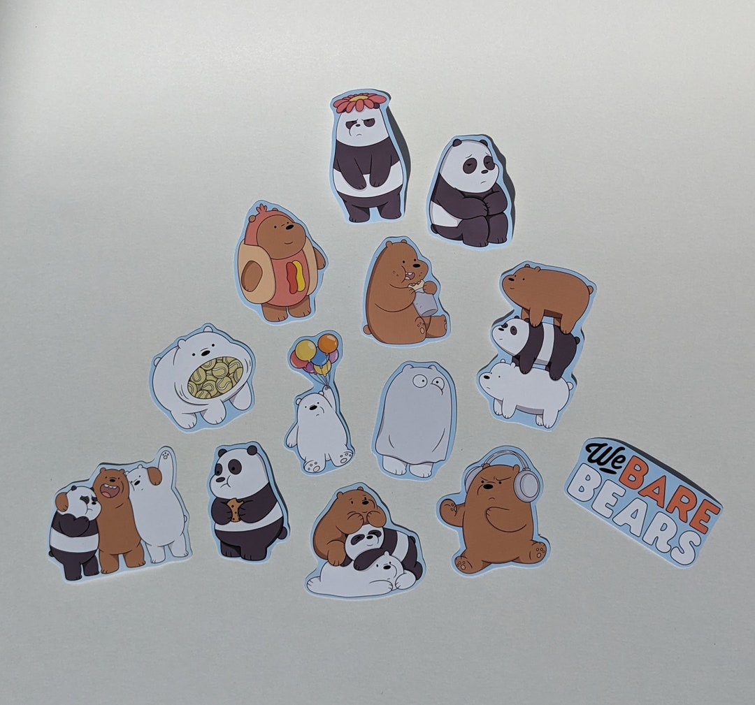 We Bare Bears Sticker Pack 13 Pc - Etsy