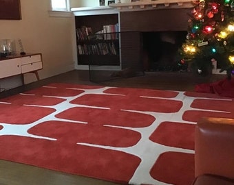 Round Indigo Rug - Etsy