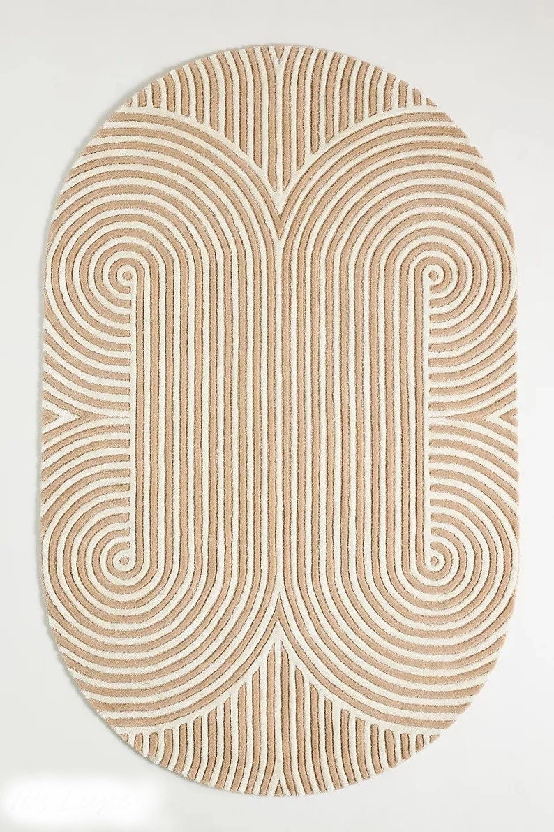 Designer Hand Tufted Wool Area Rug Modern Area Rug Handmade Area Rug ...