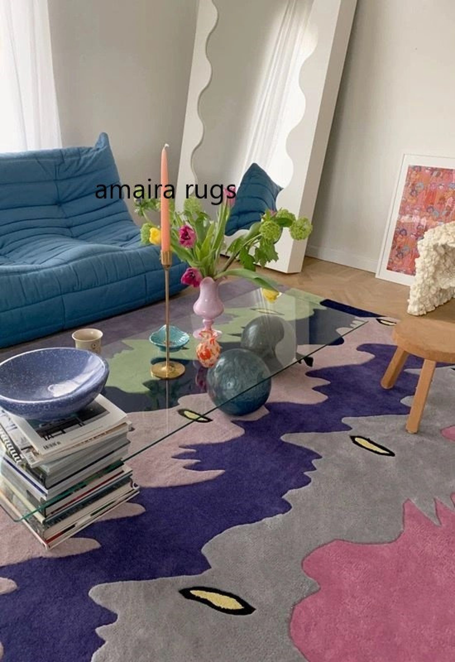Evile Face Hand Tufted Rug in New Zealand Wool Designer Hand Tufted ...