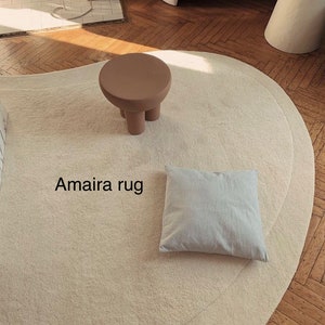 Hand Tufted Kidney Shape Modern Wool Handmade Area Rug Hand Loom Rugs ...