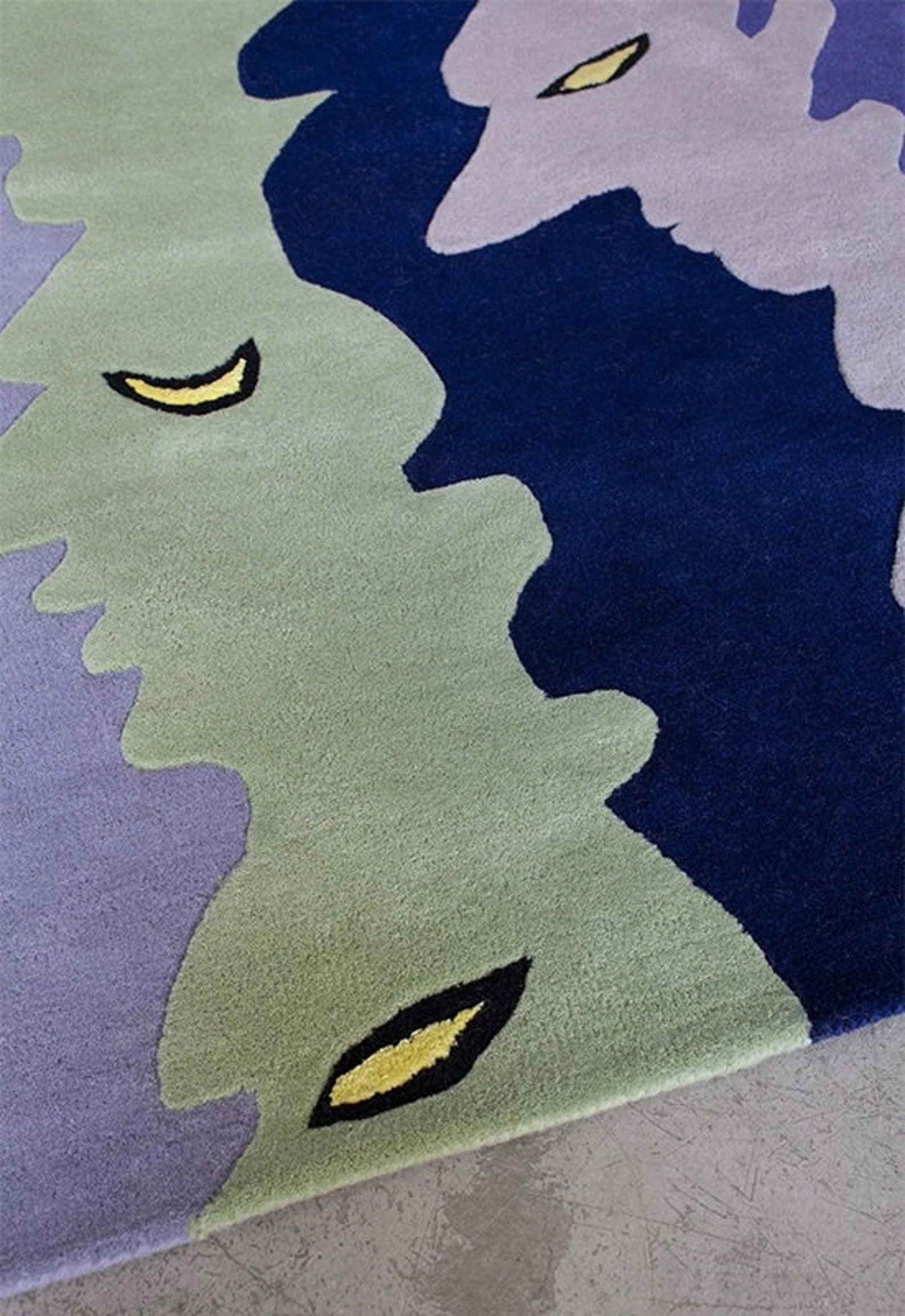 Evile Face Hand Tufted Rug in New Zealand Wool Designer Hand Tufted ...