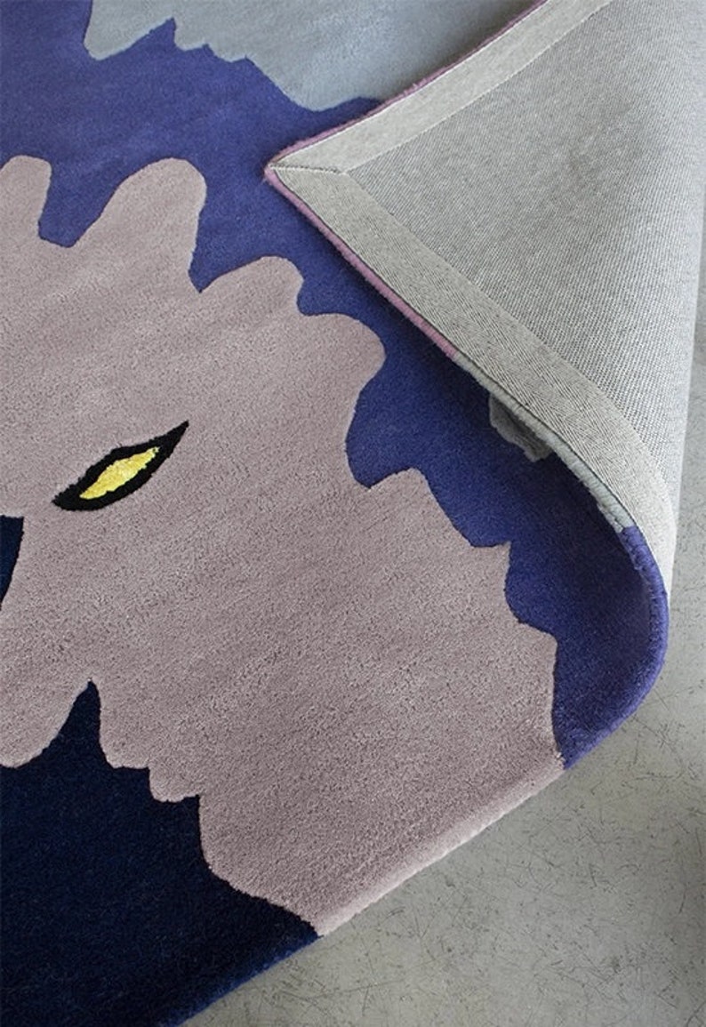 Evile Face Hand Tufted Rug in New Zealand Wool Designer Hand Tufted ...