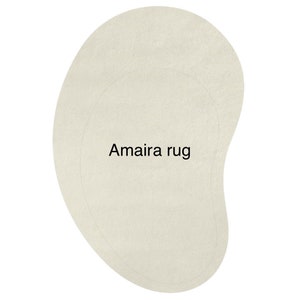Hand Tufted Kidney Shape Modern Wool Handmade Area Rug Hand Loom Rugs ...
