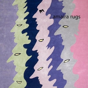 Evile Face Hand Tufted Rug in New Zealand Wool Designer Hand Tufted ...