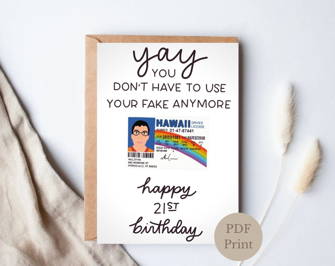 Birthday Card, Mclovin, Superbad Birthday Card, Superbad Birthday Card ...