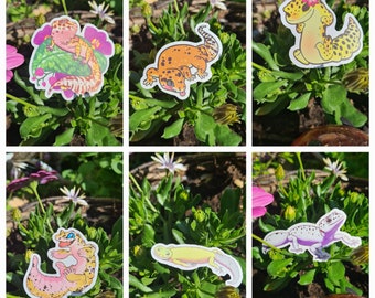 Funny Gecko Sticker Christmas Crested Gecko Santa Gecko - Etsy