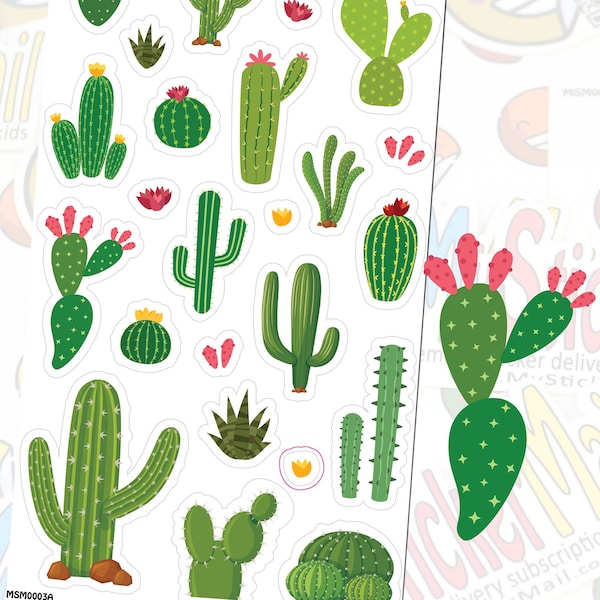 Cactus Stickers - Etsy