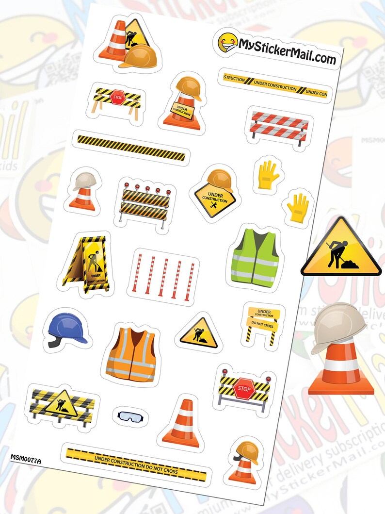 Construction Safety Stickers Hard Hat Stickers Scrapbook - Etsy